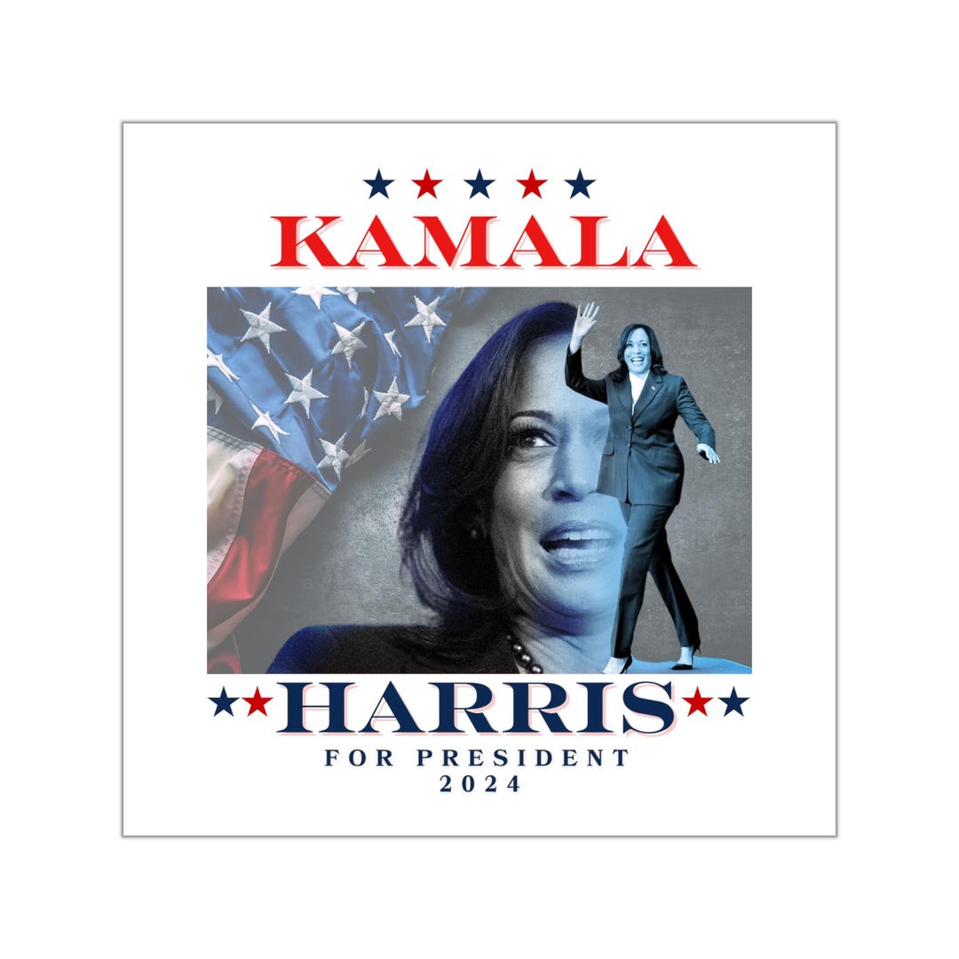 Kamala Harris for President Square Vinyl Stickers - Etsy