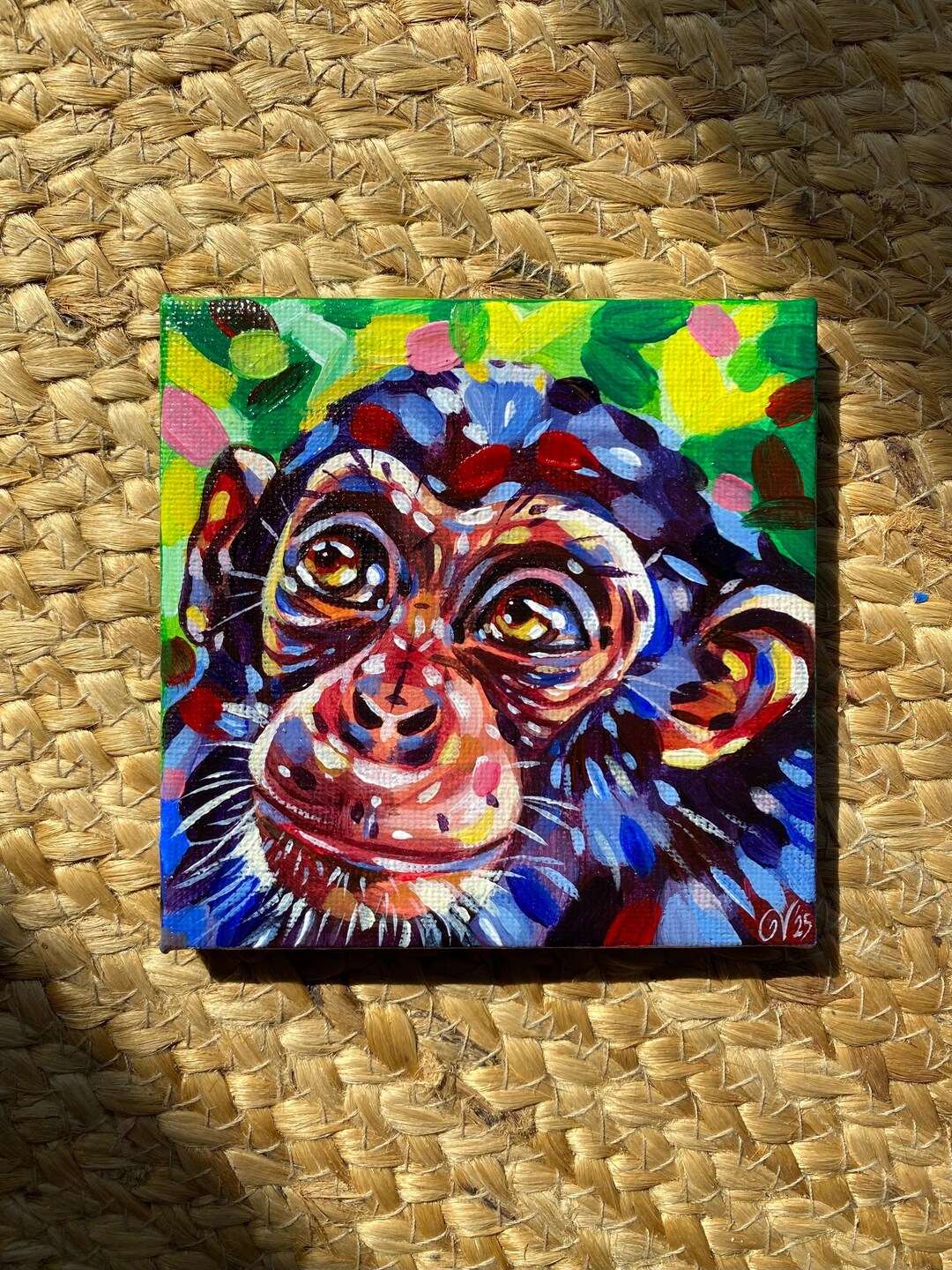 Chimpanzee - Mini Painting - Etsy