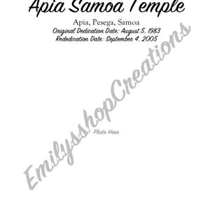 Apia Samoa Temple - Etsy