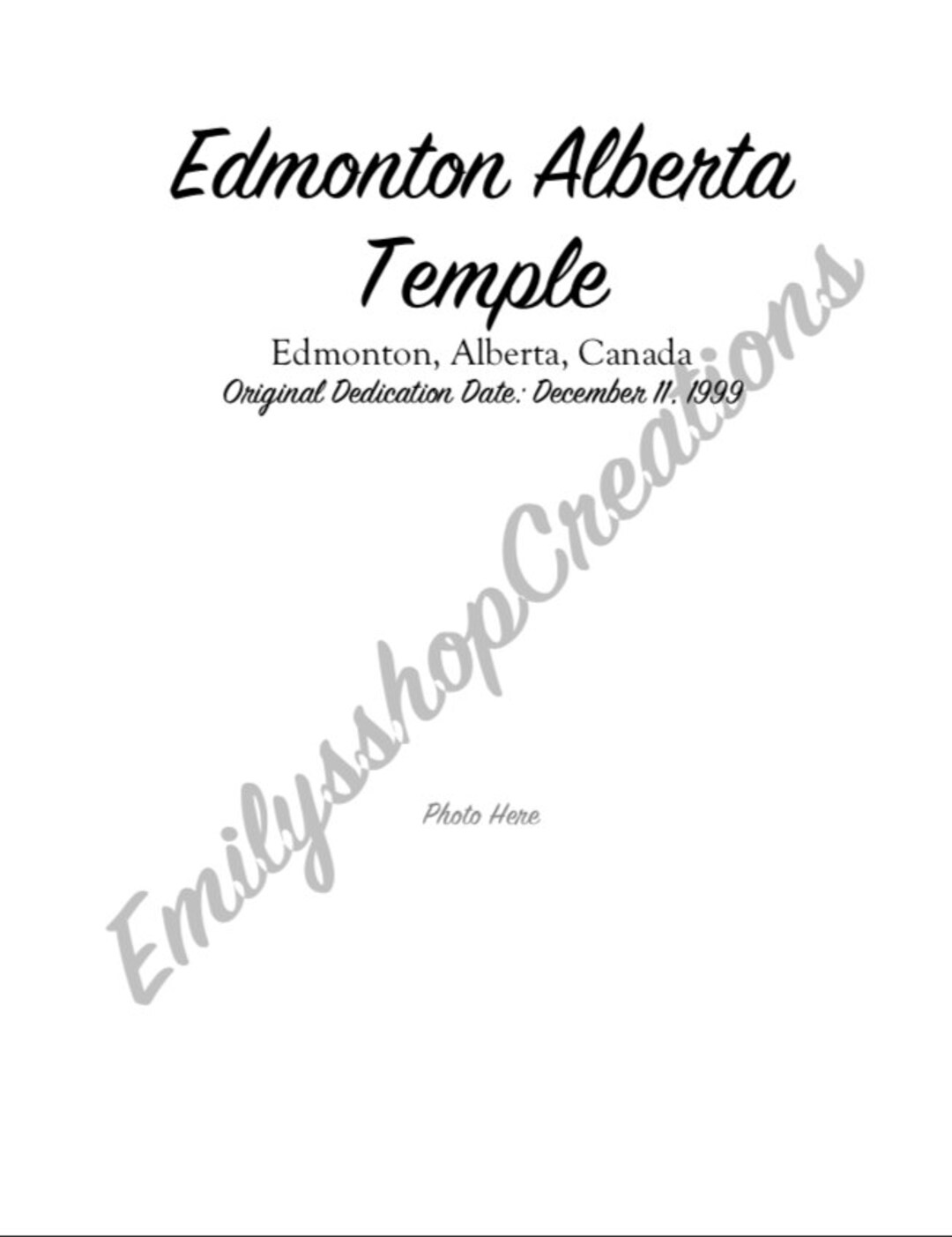 Edmonton Alberta LDS Temple - Etsy