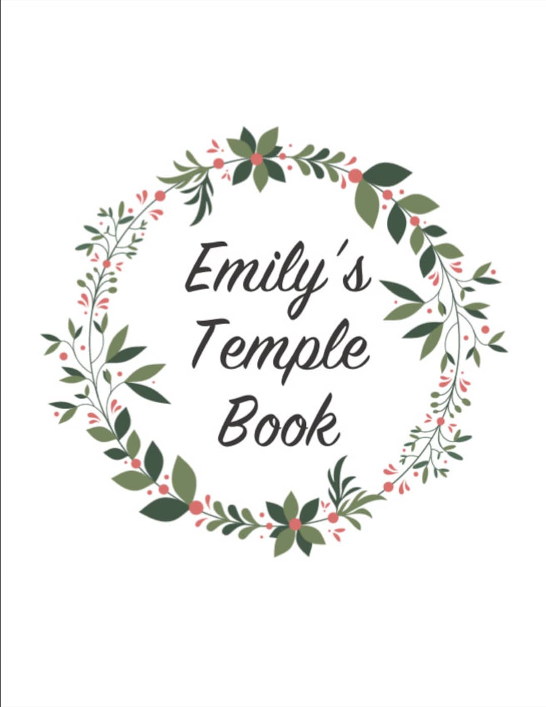 Temple Book Cover Page - Etsy