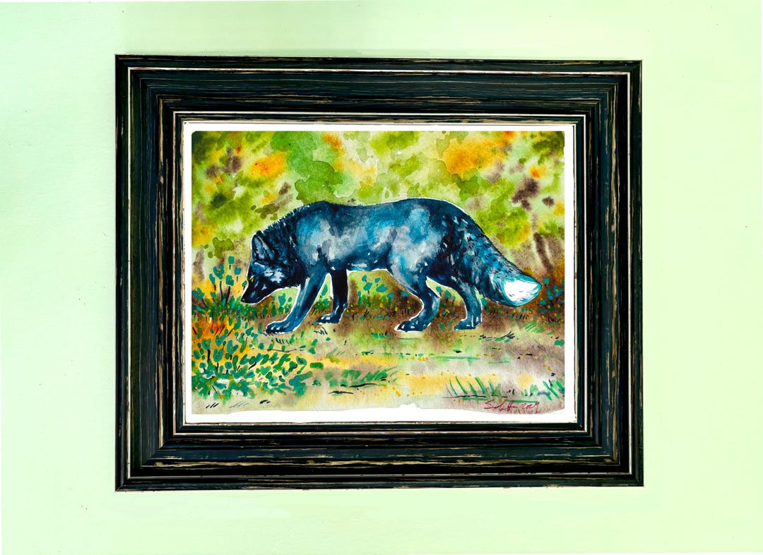 Silver Fox Art Print, Multiple Sizes - Etsy