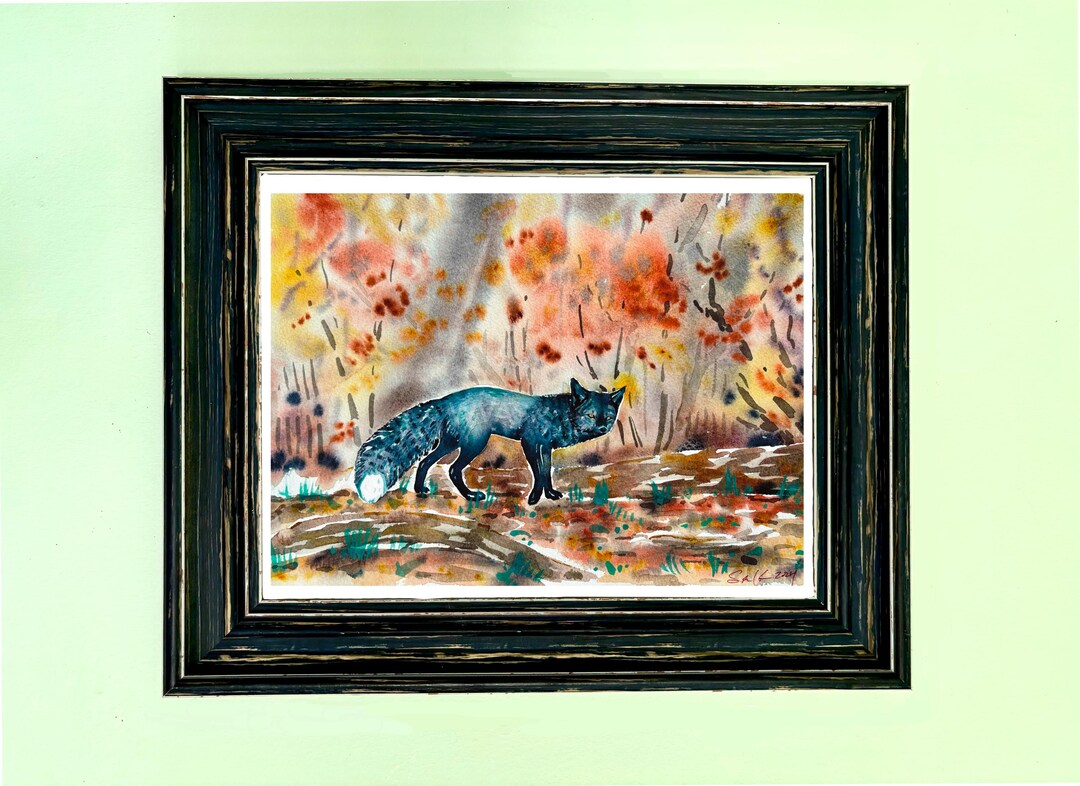 Silver Fox Art Print, Multiple Sizes - Etsy