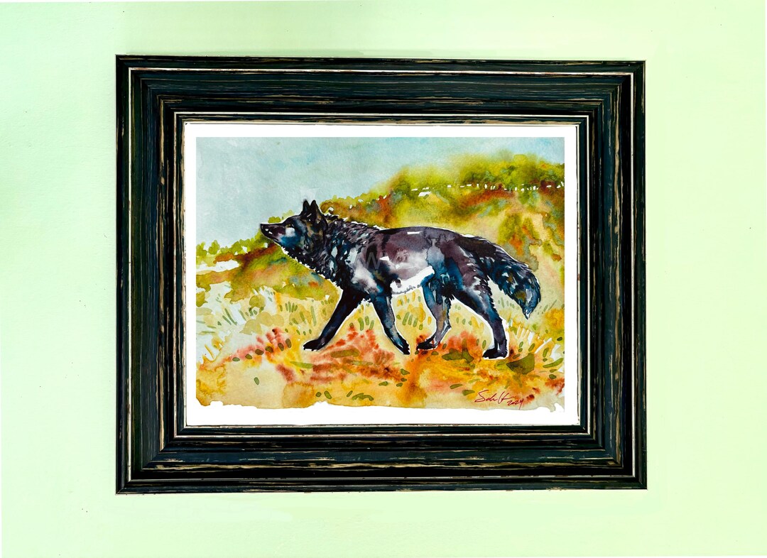 Black Wolf Art Print, Multiple Sizes - Etsy Canada