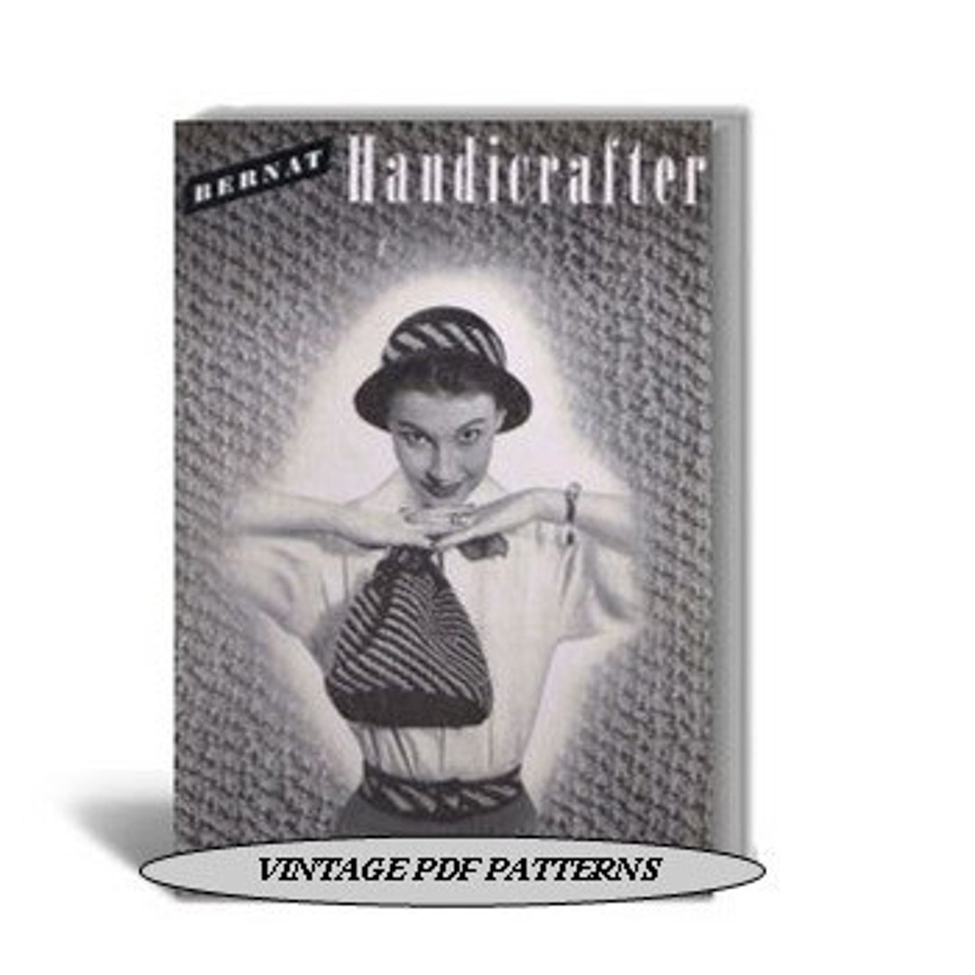 PDF Vintage Patterns Book Bernat Handicrafter Book No.151, Knitting and ...