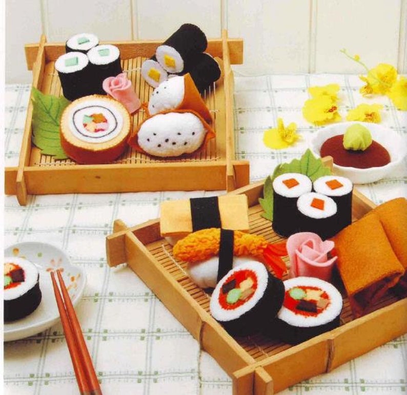 Japanese Food Felt Toy Sewing Ebook Patterns / PDF /instant - Etsy ...