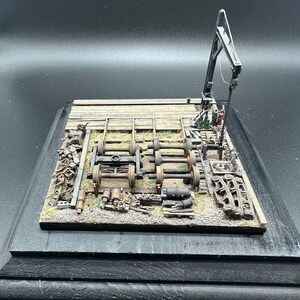 Diorama Model Railroad Repair Track and Crane: HO Scale Model Train ...