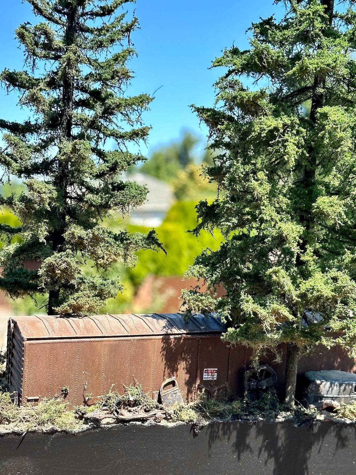 Diorama Old Boxcar in the Woods: HO Scale Model Train Railway Trains ...