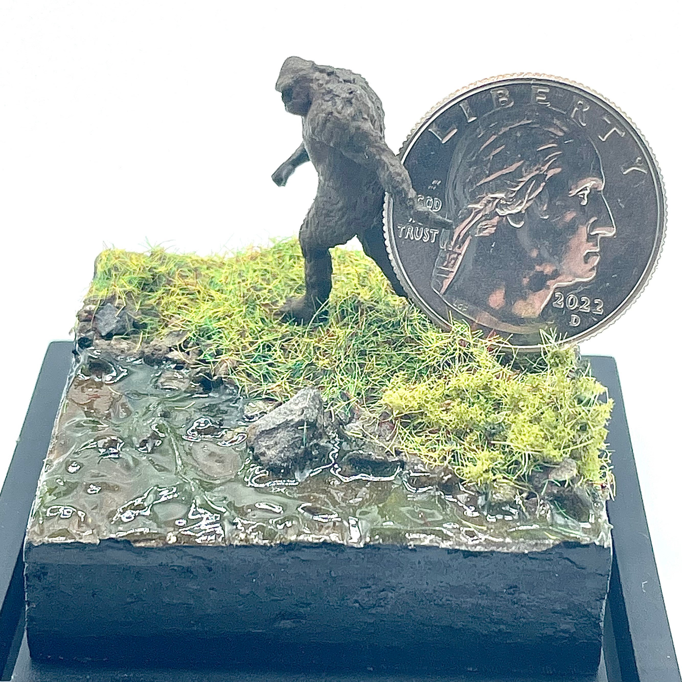 Diorama Bigfoot Checking the Creek: HO Scale Cryptos Sasquatch Tiny ...