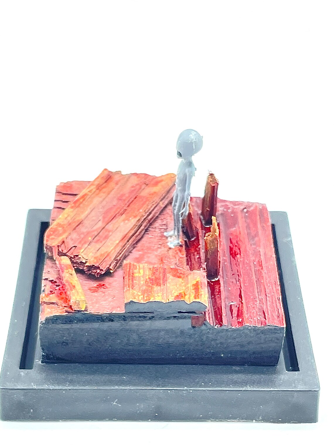 Diorama Grey at Home on the Red Planet: HO Scale Tiny Miniature Model ...