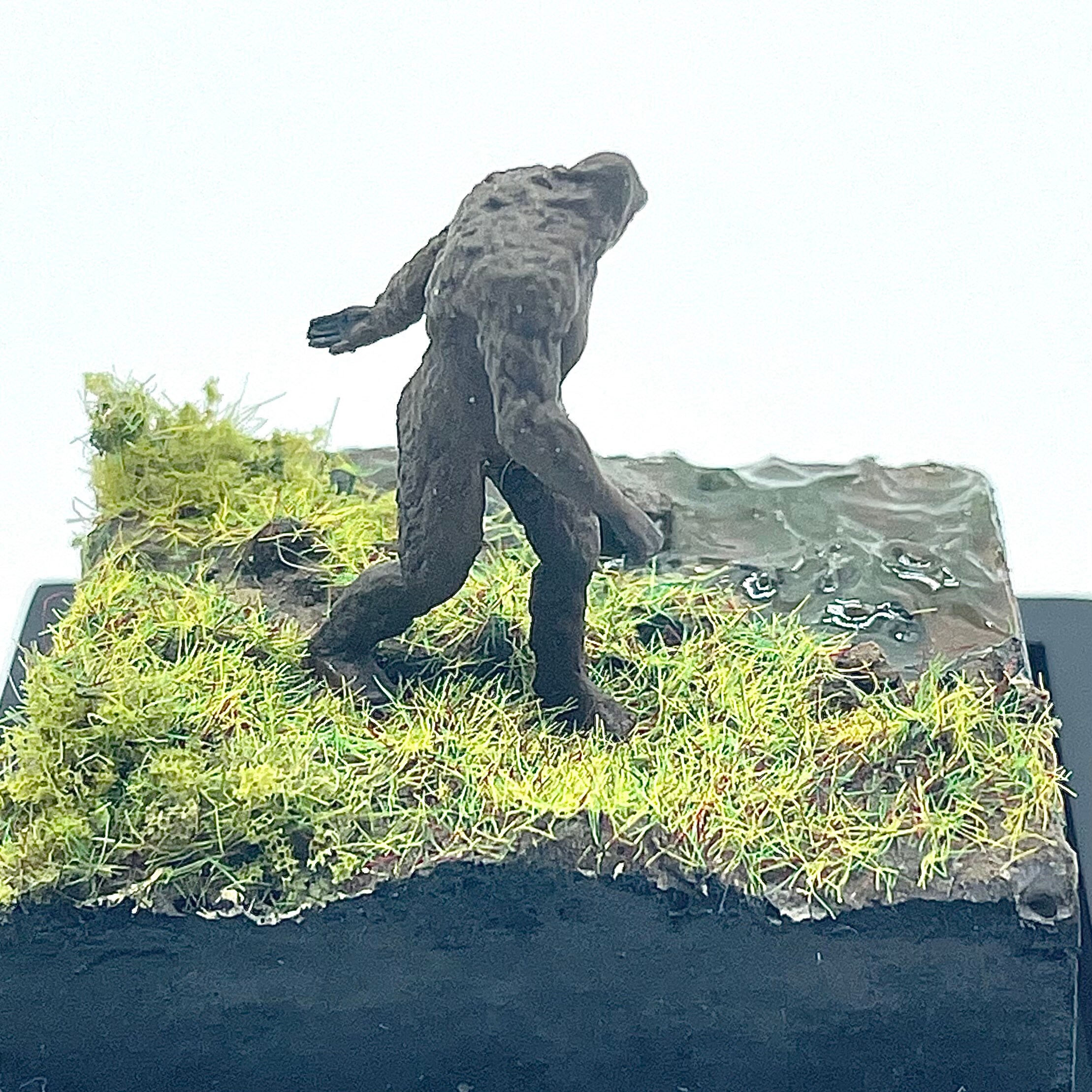 Diorama Bigfoot Checking the Creek: HO Scale Cryptos Sasquatch Tiny ...
