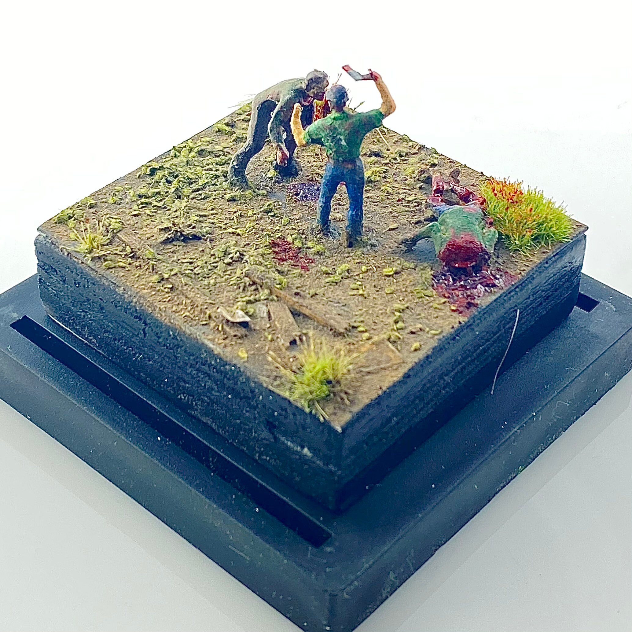 Diorama Zombie and Lumberjack: HO Scale Tiny Miniature Model - Etsy