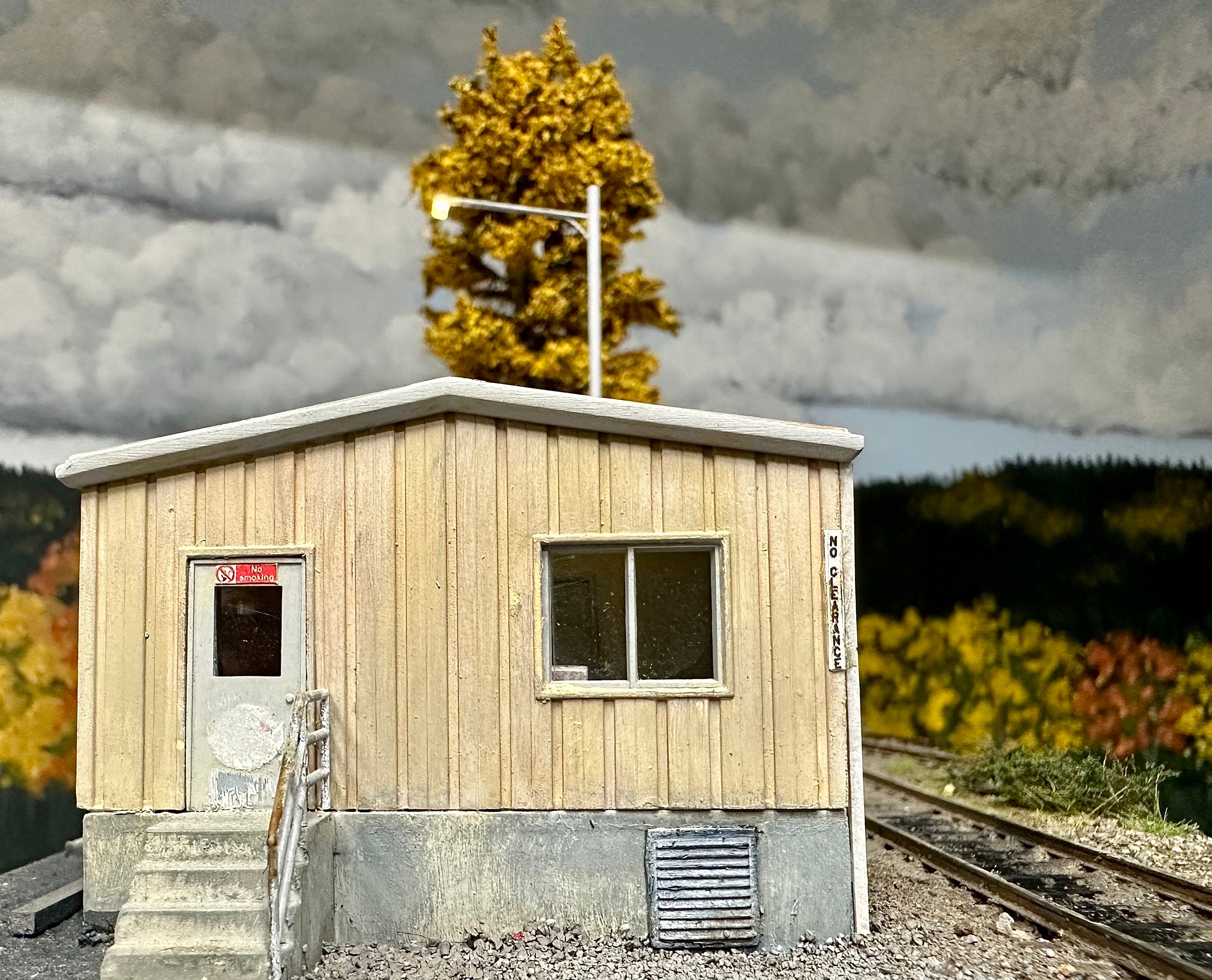 Diorama Model Railroad Yard Office: Autumn Shortline HO Scale Model ...
