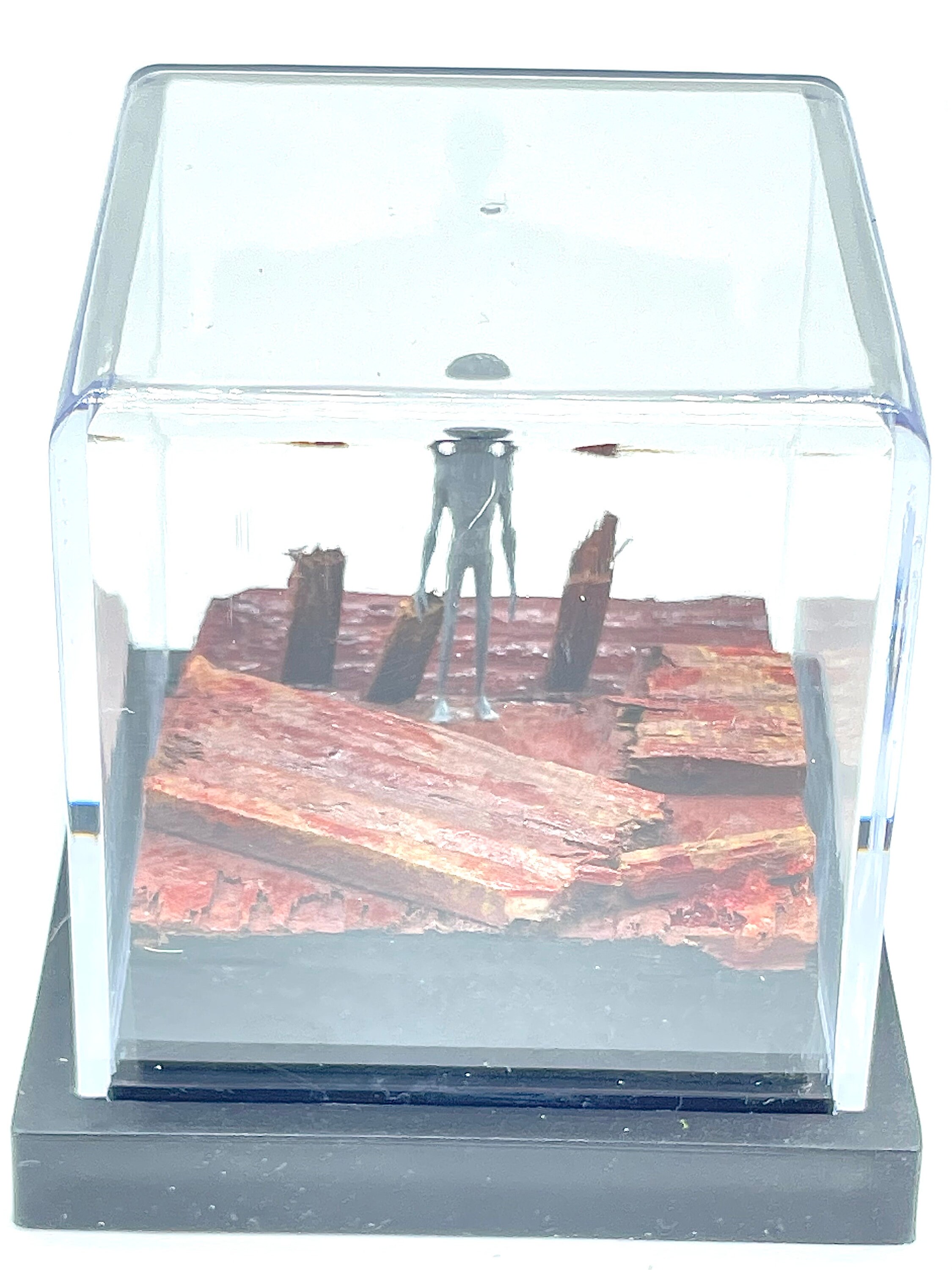 Diorama Grey at Home on the Red Planet: HO Scale Tiny Miniature Model ...