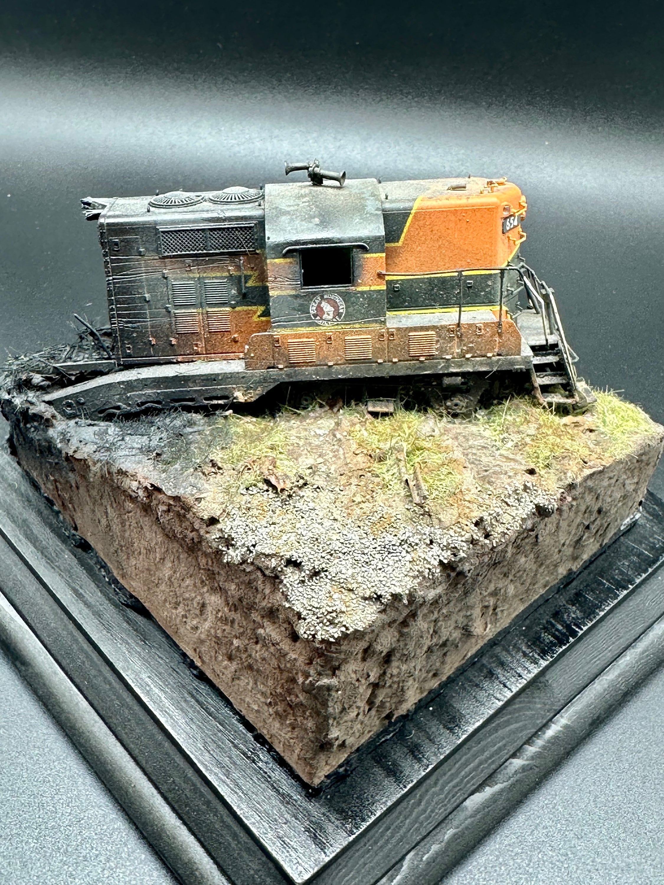 Diorama Model Railroad Wrecked Locomotive Great Northern: HO Scale ...