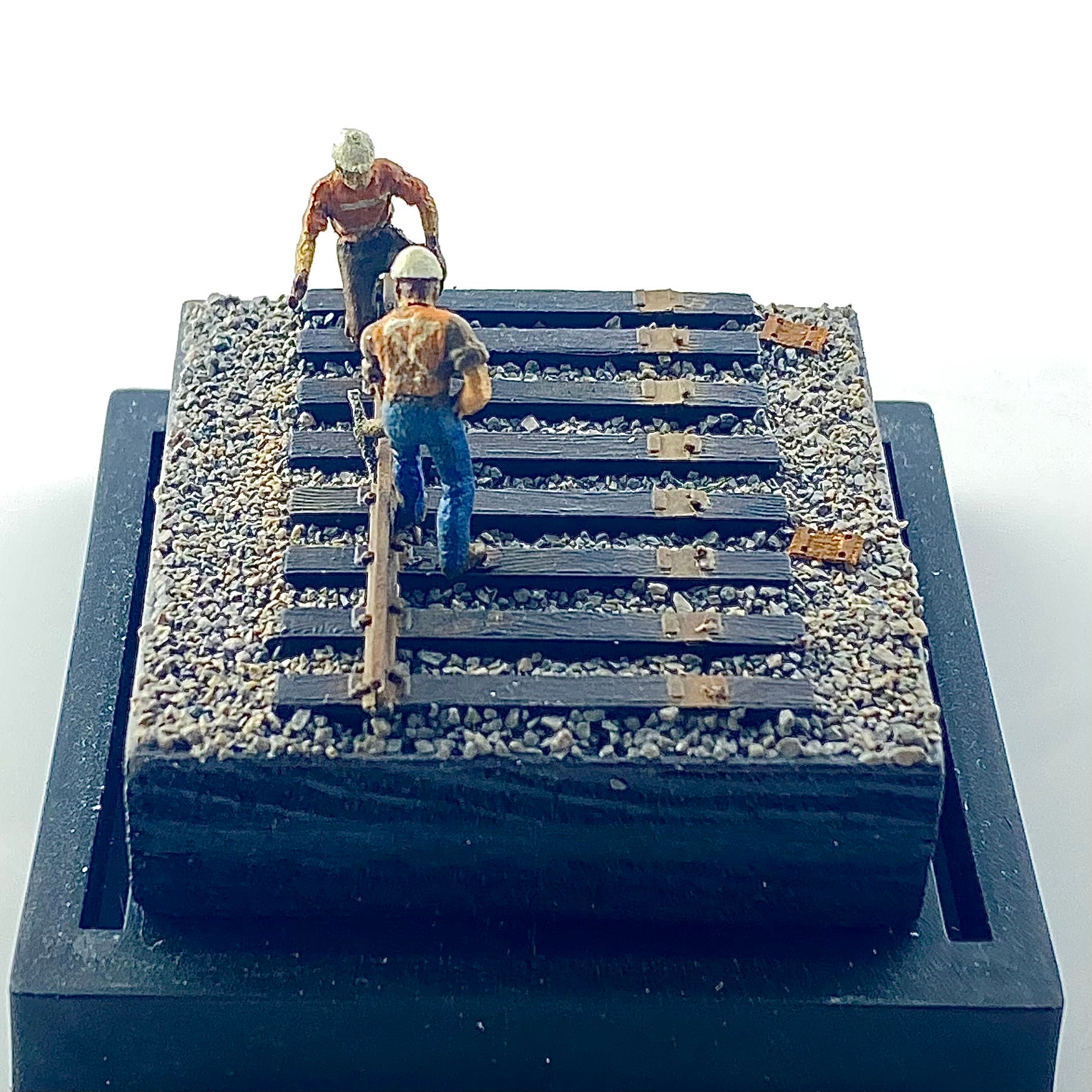Diorama Model Railroad Workers Modern: HO Scale MOW Tiny Miniature ...