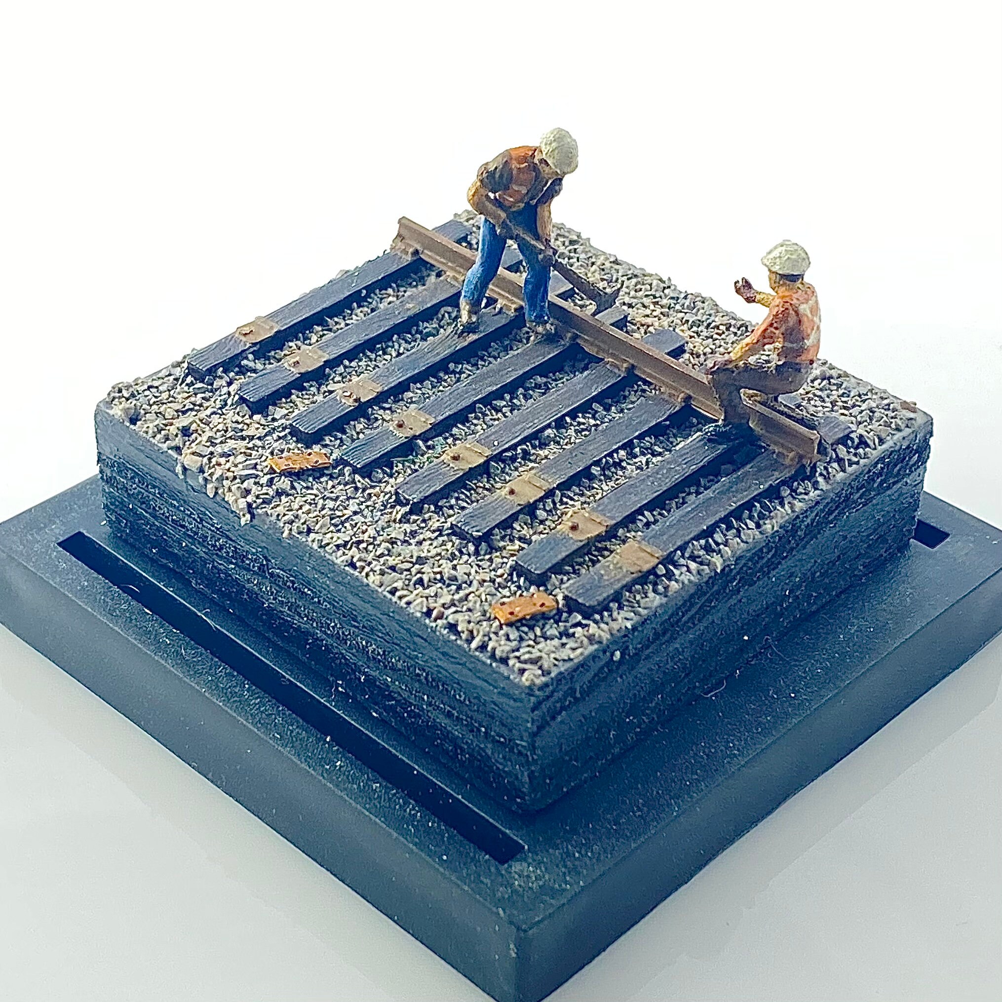Diorama Model Railroad Workers Modern: HO Scale MOW Tiny Miniature ...