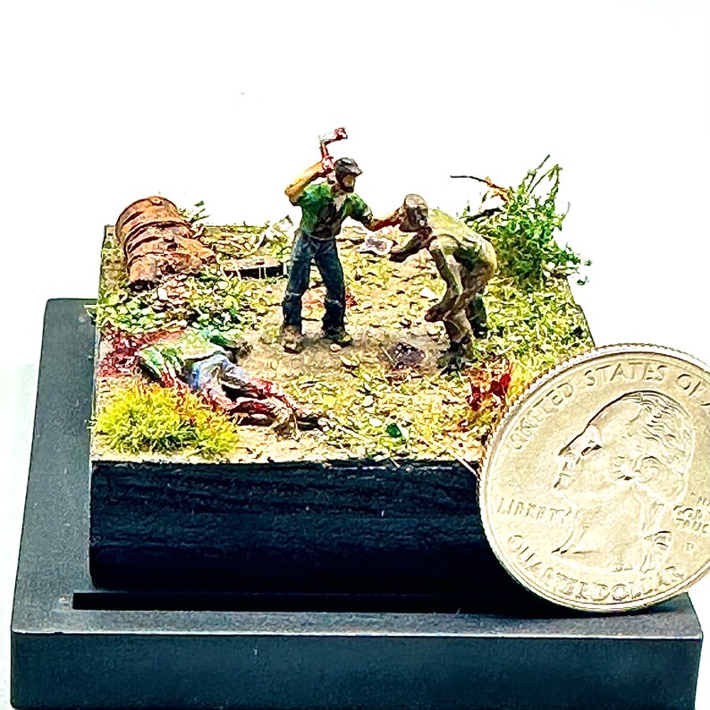 HO Scale Handmade Zombie Vs Lumberjack Diorama Model Train Display - Etsy