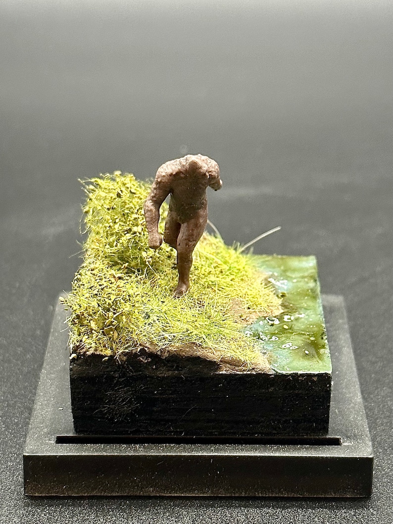 Diorama Bigfoot at the Waters Edge: Cryptos Tiny Miniature HO Scale ...