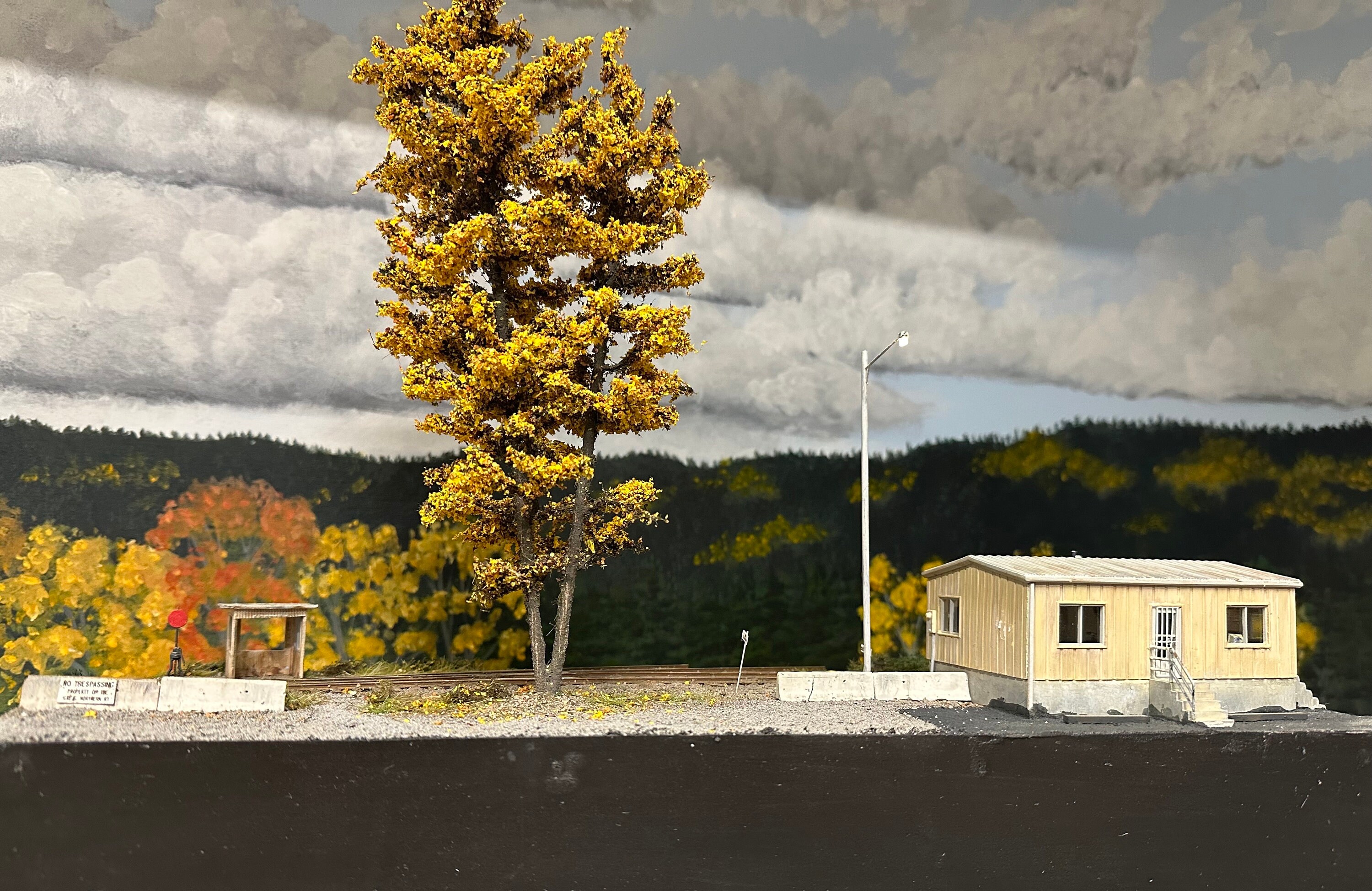 Diorama Model Railroad Yard Office: Autumn Shortline HO Scale Model ...