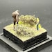 Diorama Bigfoot and Surprised Woman: HO Scale Sasquatch Tiny Miniature ...