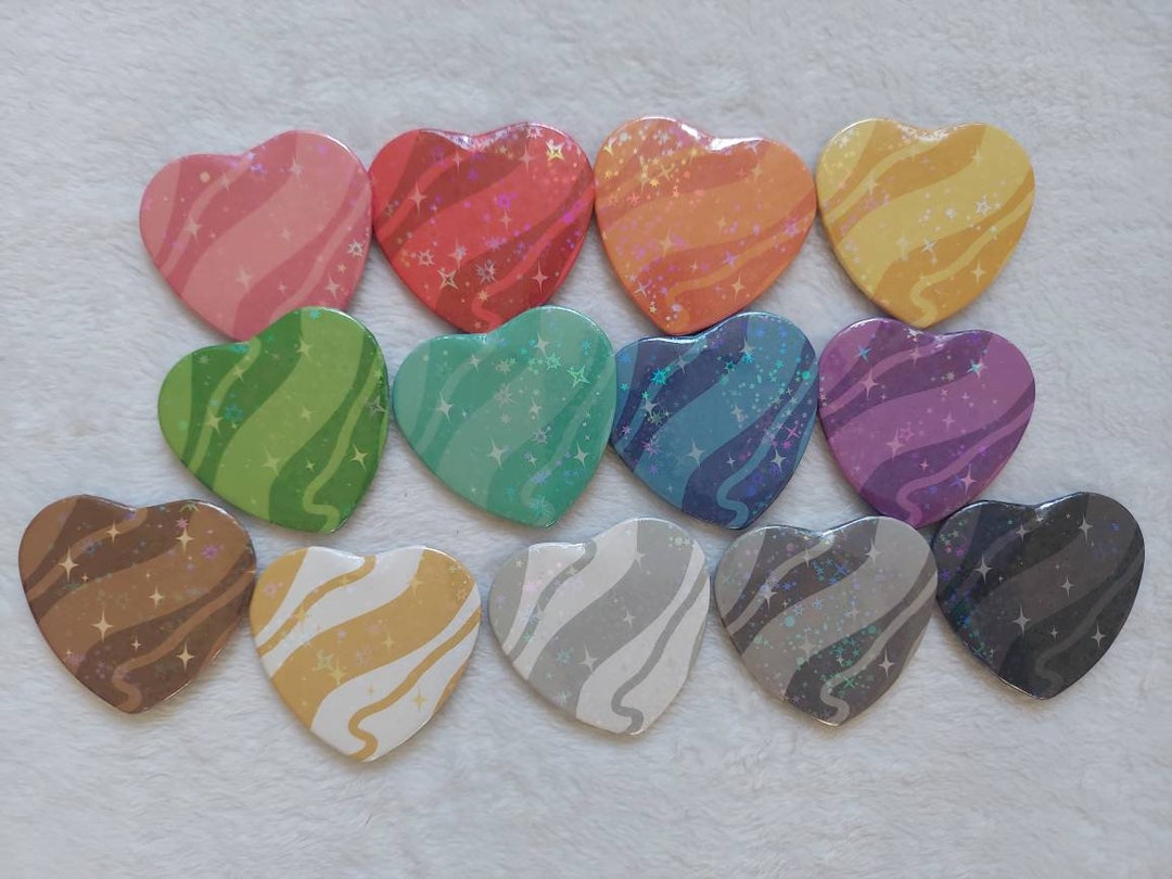 Magical Girl Transformation Heart Button Pins - Etsy