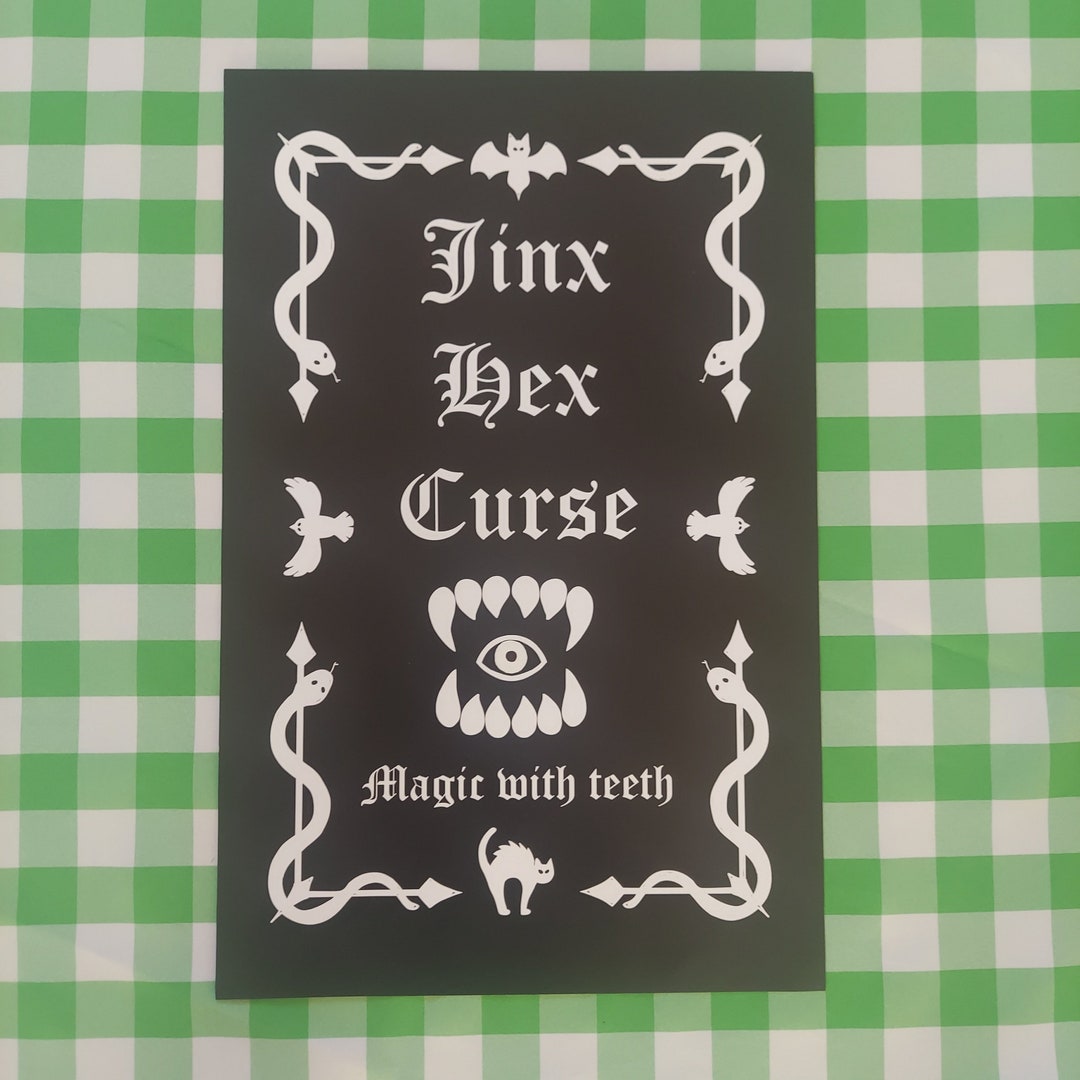 Jinx Hex Curse Poster Print - a Witch's Live Laugh Love! - Etsy