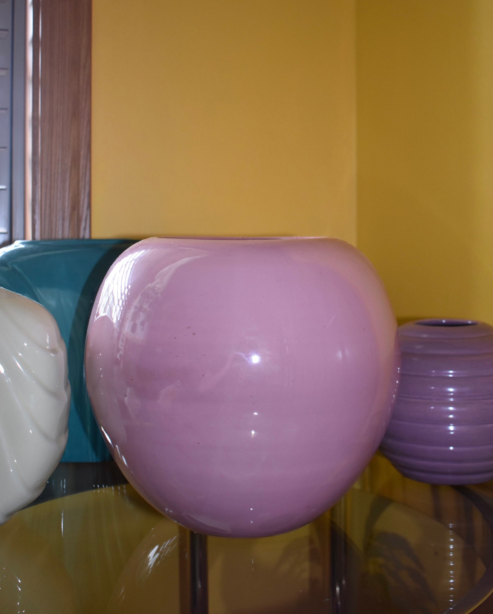 Vintage 1980s 80s Dusty Mauve Rounded Ceramic Vase Planter Pot - Etsy