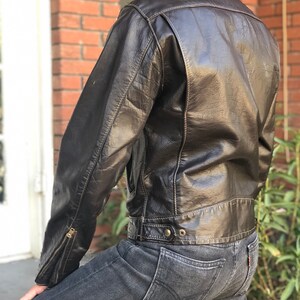 Vintage 1940s 40s WWII Bomber Motorcycle Brown Leather Brass Talon ...