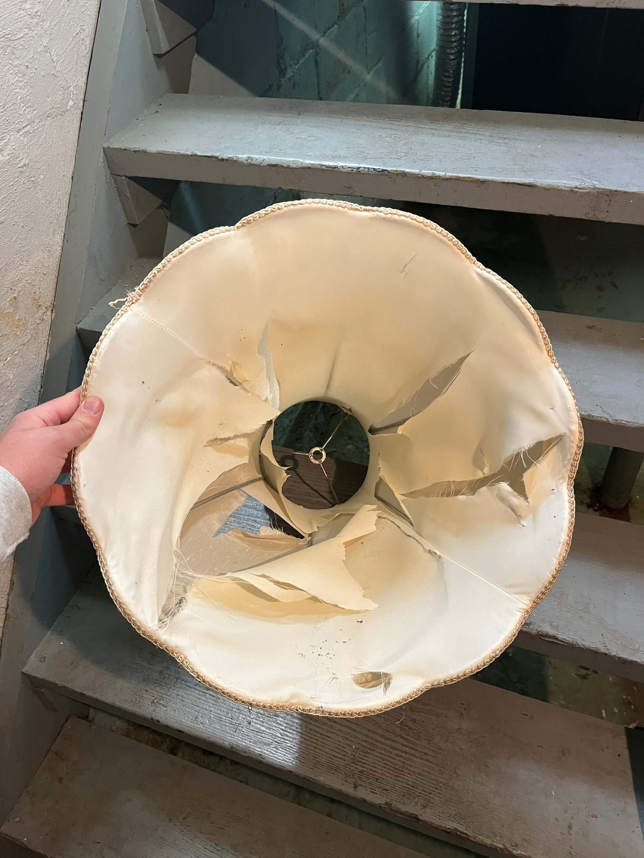 Vintage 1940s Victorian Style Wire Lampshade Waves Ruffles - Etsy