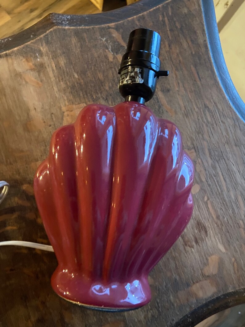 Vintage 1980s 80s Shell Clam Maroon Cranberry Deep Red - Etsy