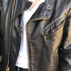 Vintage 1940s 40s WWII Bomber Motorcycle Brown Leather Brass Talon ...