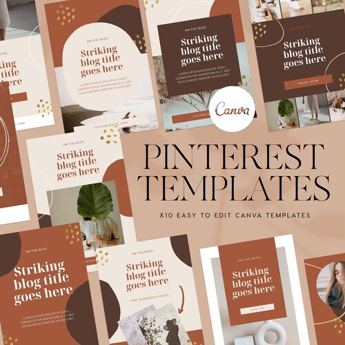 52 Pinterest Templates & Blog Ideas Canva Templates - Etsy