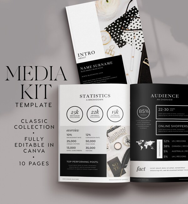 3-page Band Press Kit Media Kit Template for Musicians - Etsy Canada
