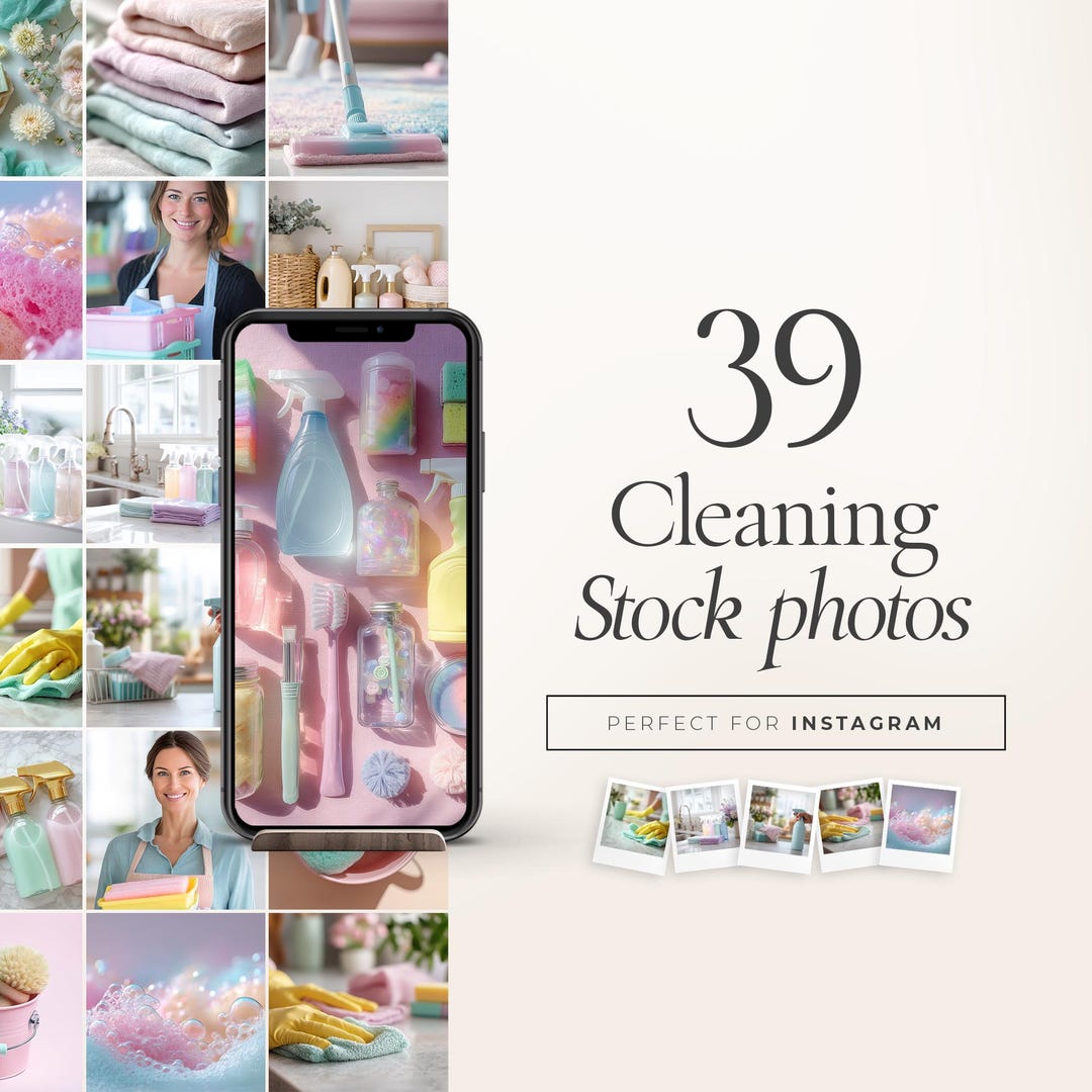Pastel Cleaning Stock Photos Bundle | 39 Neutral Digital Marketing ...