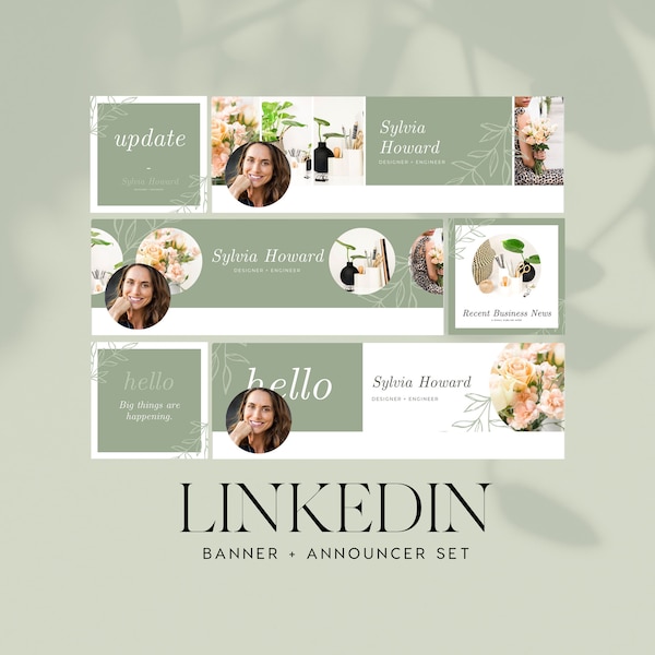 Canva Linkedin Banner - Etsy
