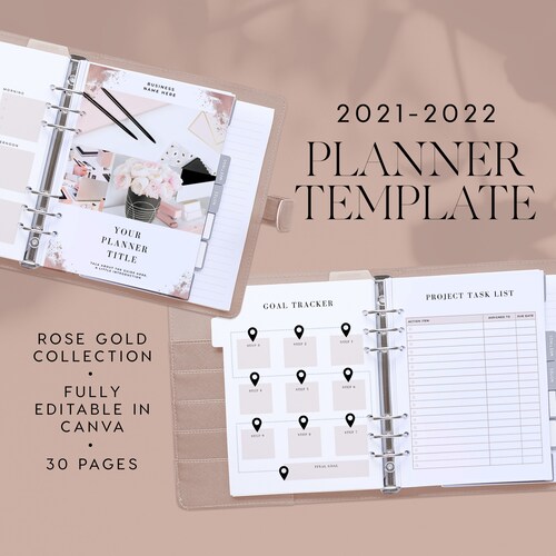 Weekly Planner Printable Editable CANVA Planner Template - Etsy