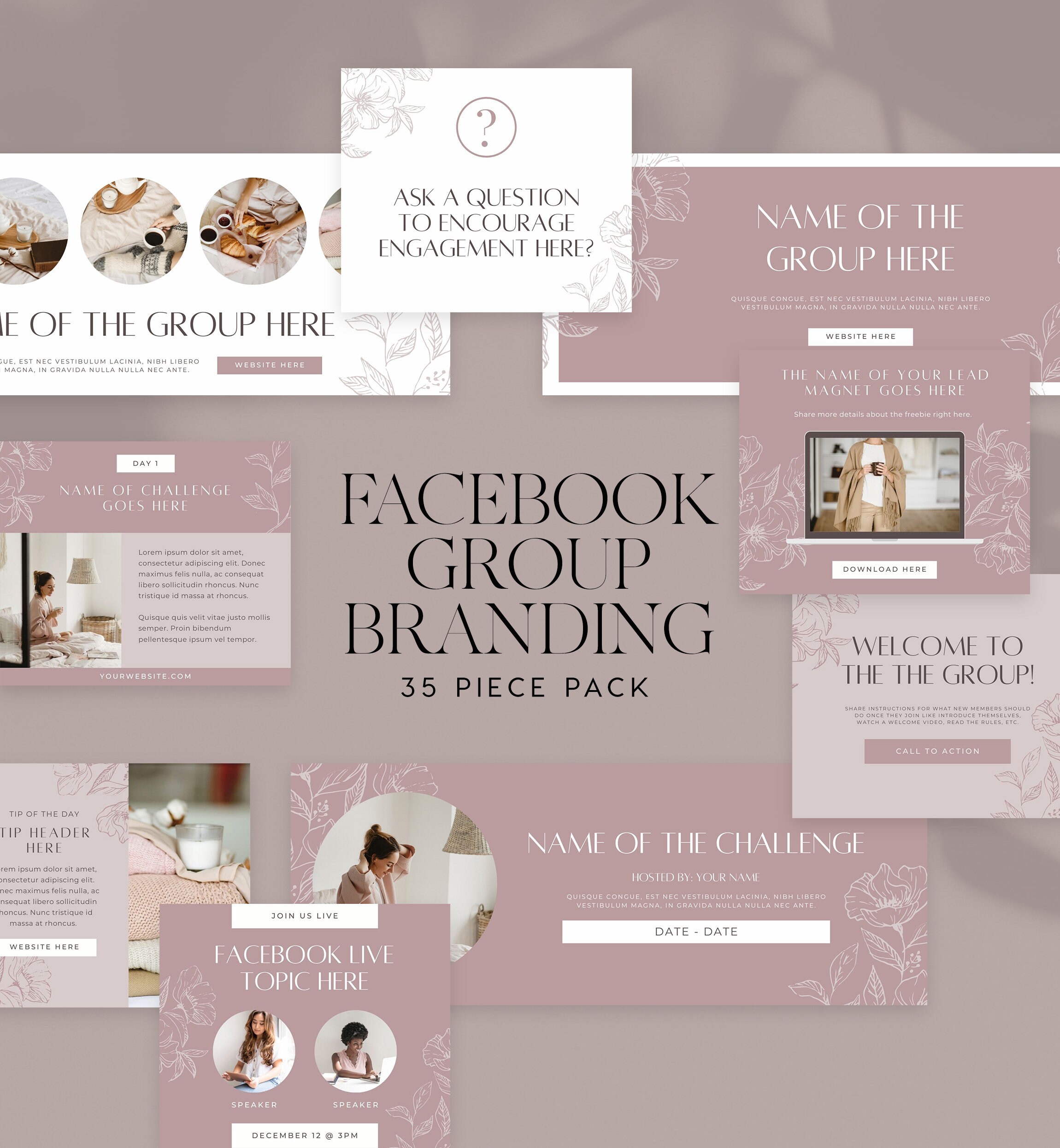 Facebook Group Branding Templates INSTANT DOWNLOAD Canva | Etsy