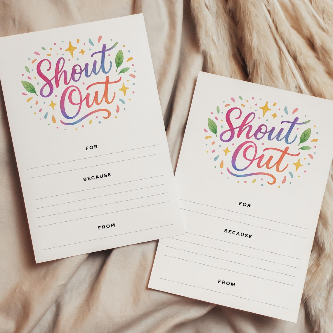 Employee Shout Out Template, Printable Staff Recognition Cards, Digital ...