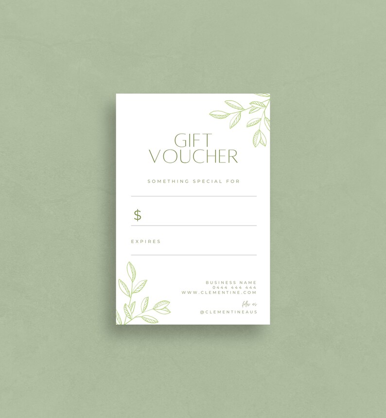 Gift Voucher Template INSTANT DOWNLOAD Canva Voucher Gift - Etsy
