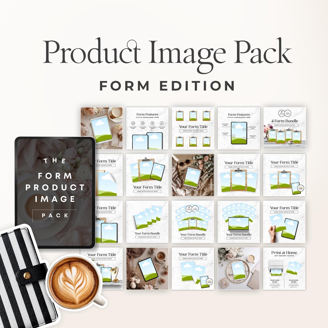 Product Image Pack for Forms | 20 Canva Templates | Editable Mockups ...