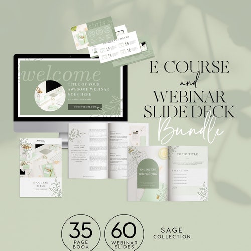 CANVA Slide Deck for Ecourse & Webinar / E-course Slides / - Etsy