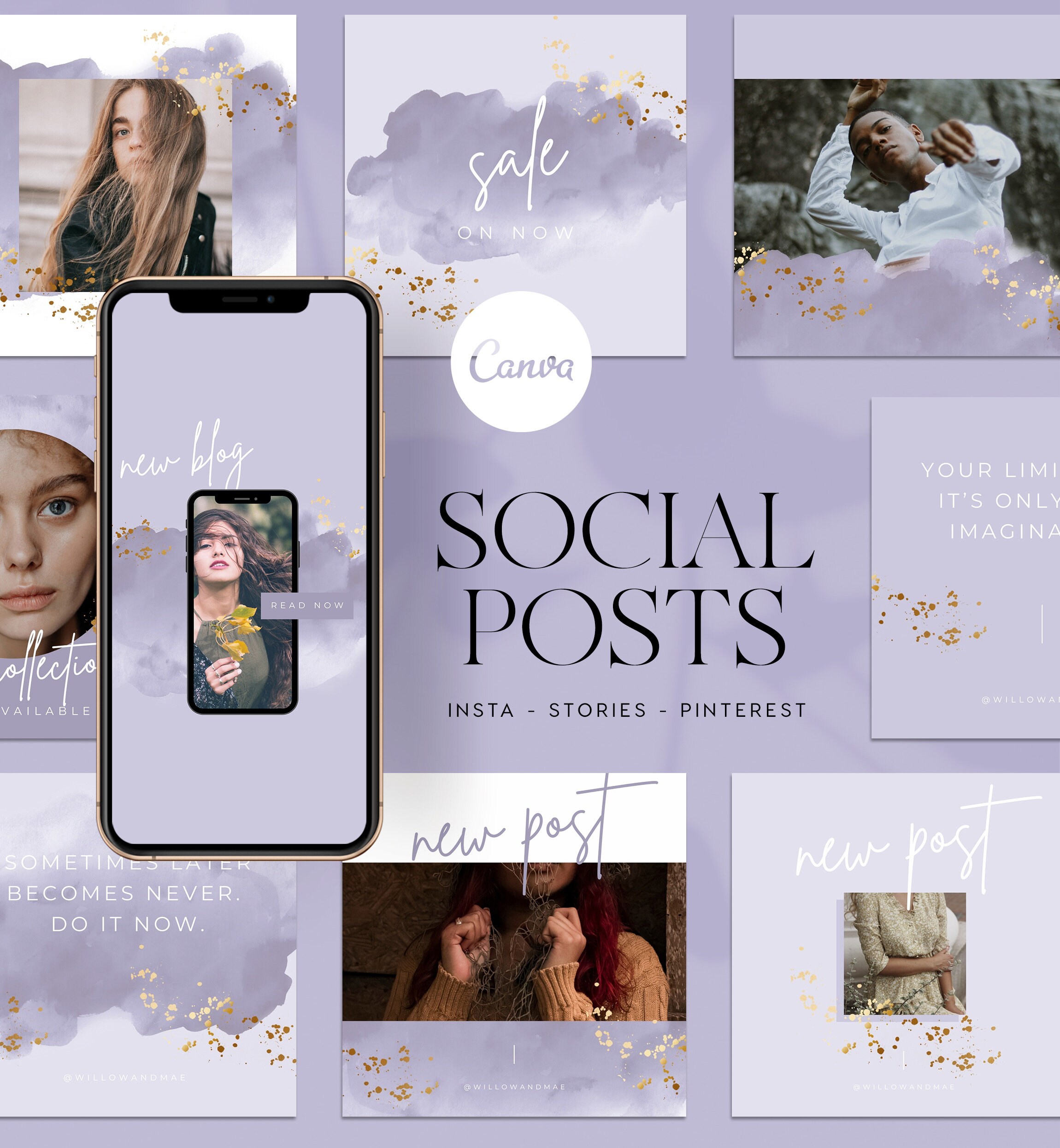 Instagram Stories Post Templates INSTANT DOWNLOAD Canva Template ...