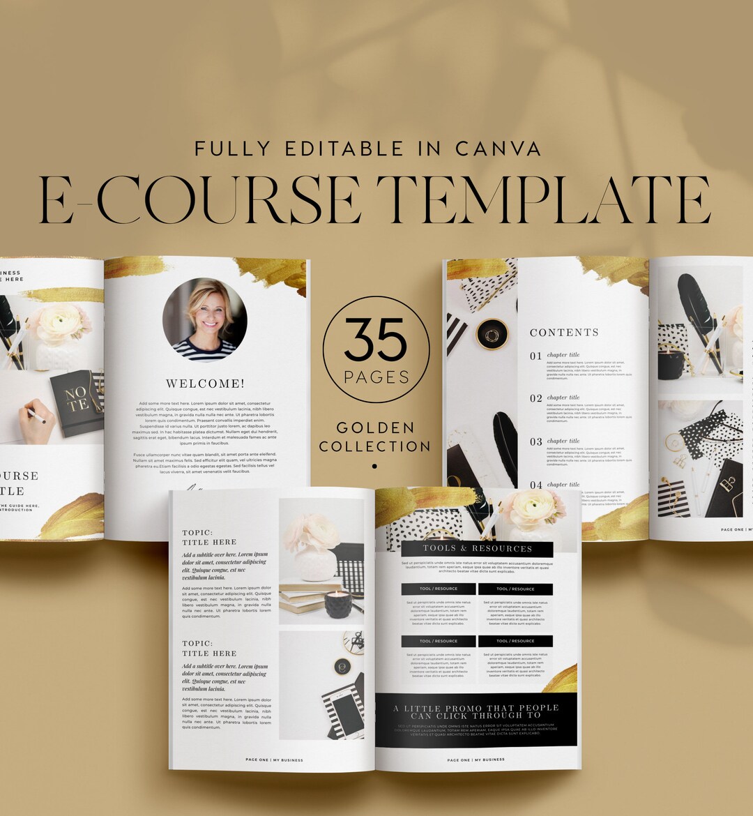 Ecourse Template Canva INSTANT DOWNLOAD Canva E-book Template - Etsy