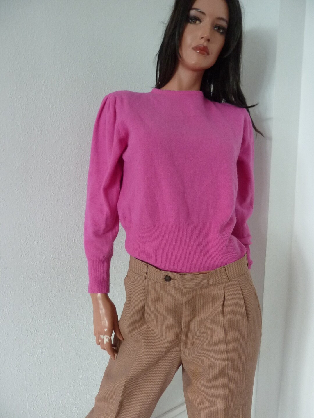 Vintage Italian Candy Pink Angora Mix Jumper Burton Lambswool - Etsy
