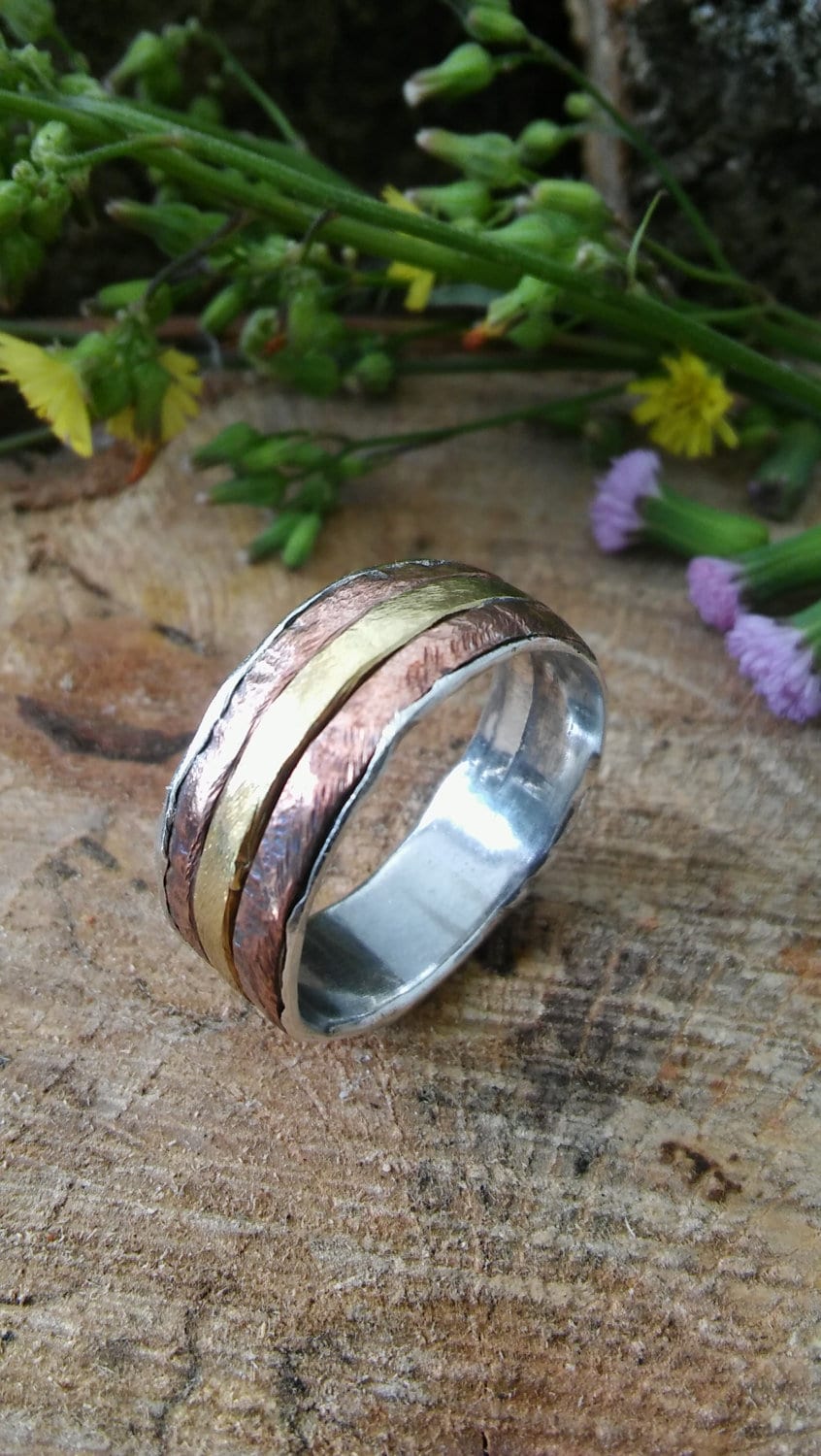 RUSTIC ARTISAN BAND, Mens Wedding Band, Rustic Artisan Distressed ...
