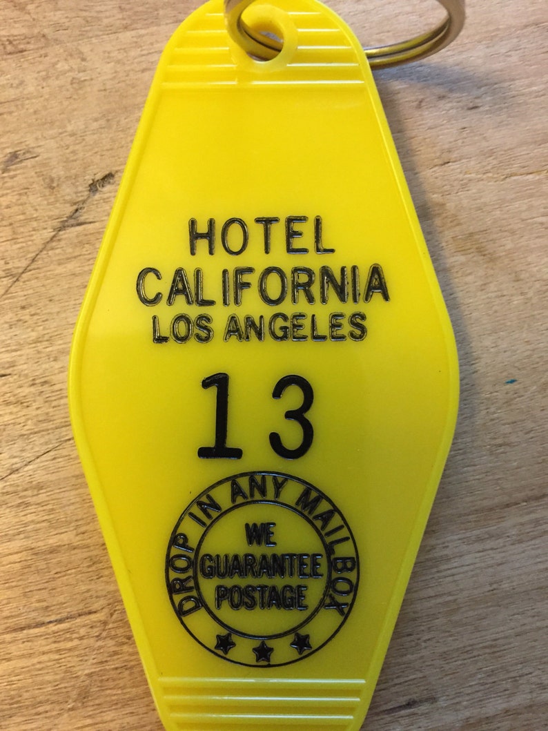 Hotel California Inspired Keytag | Etsy