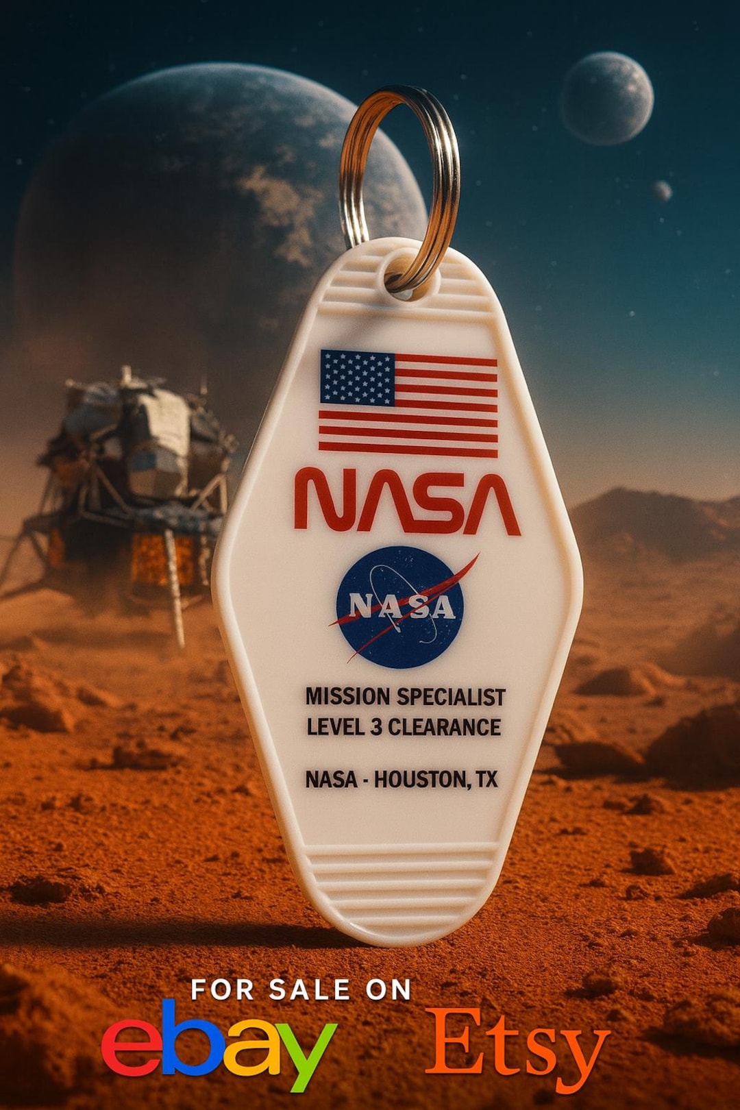 Galactic Explorer Key Tag: Inspired by Nasa's Legacy - Etsy