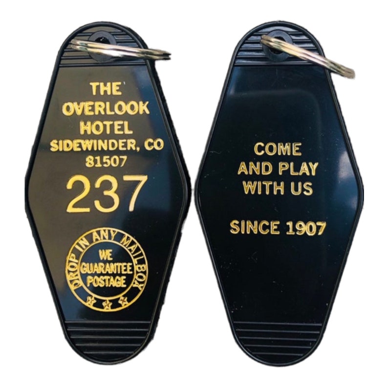 Black With Gold Horror Room KEYCHAIN - Printed on Both Sides - Etsy