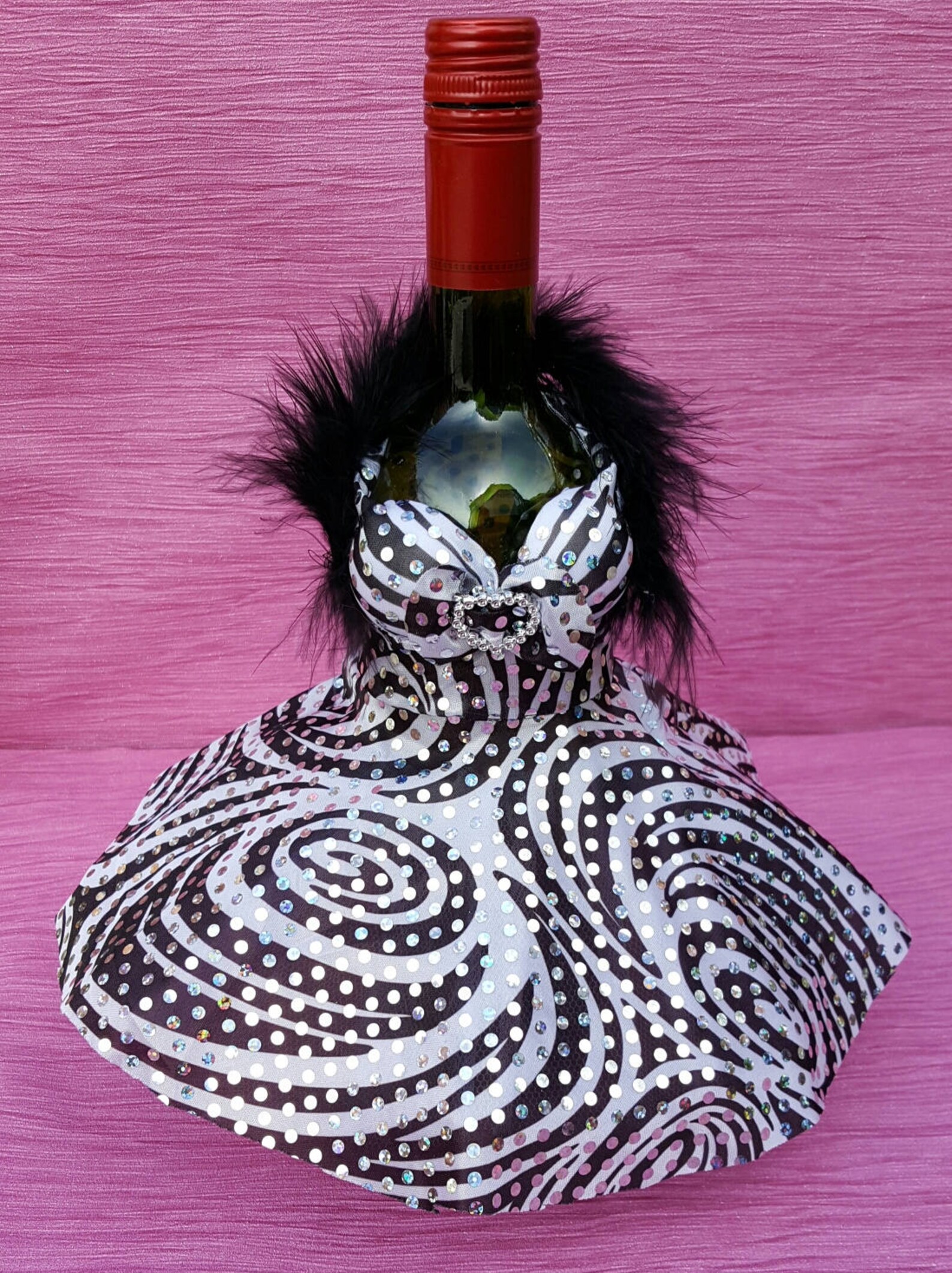 Wine/champagne Bottle Cover, Gift for Weddings, Dinner Parties, Fathers ...